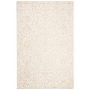 SAFAVIEH Trace Collection 5' x 8' Ivory TRC102C Handmade Premium Wool Area Rug