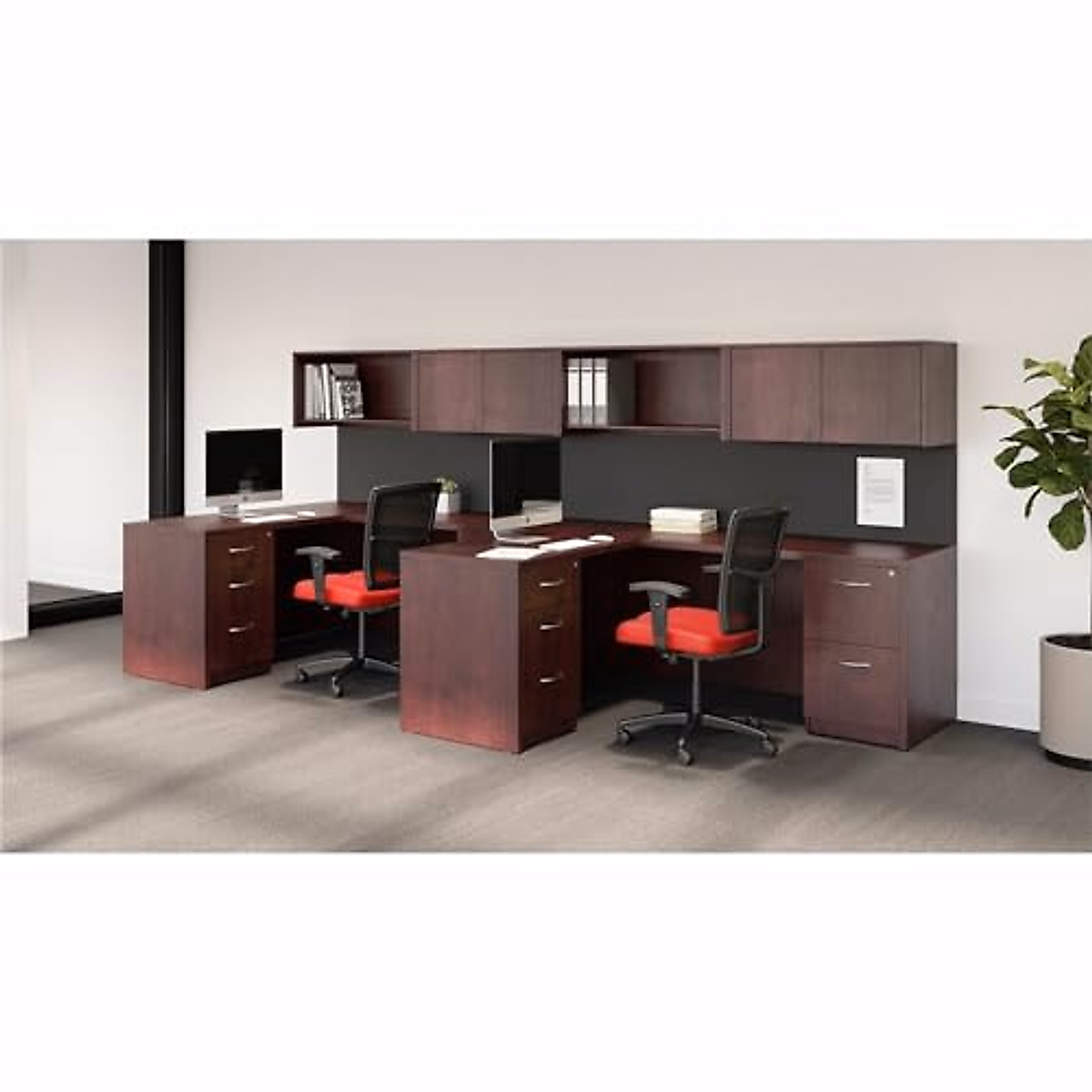 LLR59574 - Lorell Essentials Mahogany Wall Hutch Door Kit