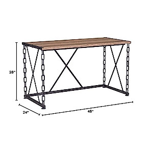 ACME Jodie Desk - 92248 - Rustic Oak & Antique Black