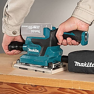 Makita XOB03Z 18V LXT® Lithium-Ion Brushless Cordless 1/3 Sheet Finishing Sander, AWS® Capable, Tool Only