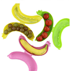 Yellow Banana Storage BPA-Free Outdoor Travel Case,Keep Fresh Banana Keeper and Protector, Cute Banana Carrier Storage Box for Picnic Camping,Food Containers