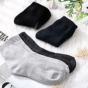 Jecery 60 Pairs Thermal Winter Socks Warm Socks for Men and Women Bulk Winter Socks Cold Weather Boot Sock Bulk Pack Donation Charity Care Bundle Warm Gift (Dark Colors)