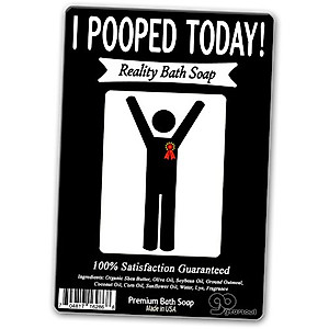 I Pooped Today Soap Chocolate Bath Soap Poop Gags for Women Men Chocolate Novelty Soap Secret Santa Unisex White Elephant Stocking Stuffers for Men Retirement Gags Over-The-Hill Birthday