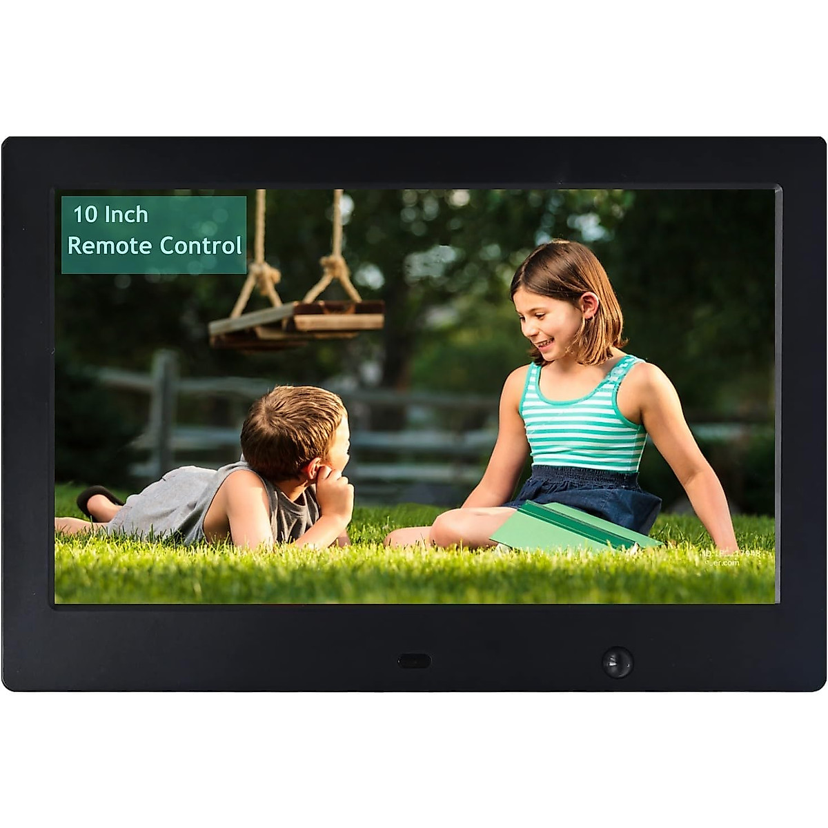 FOTOMOON Digital Picture Frame 10 Inch 1280 * 800 IPS HD Display via USB or SD Card, 16 GB Electronic Picture Frame, Gift for Family and Friends, Controlled by The Remote (Black)