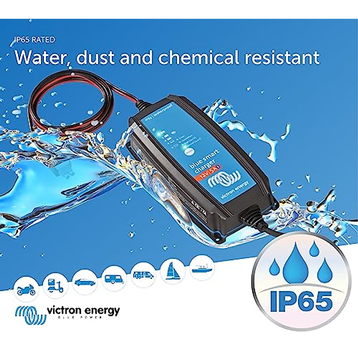 Victron Energy Blue Smart IP65 12-Volt 5 amp Battery Charger (Bluetooth)
