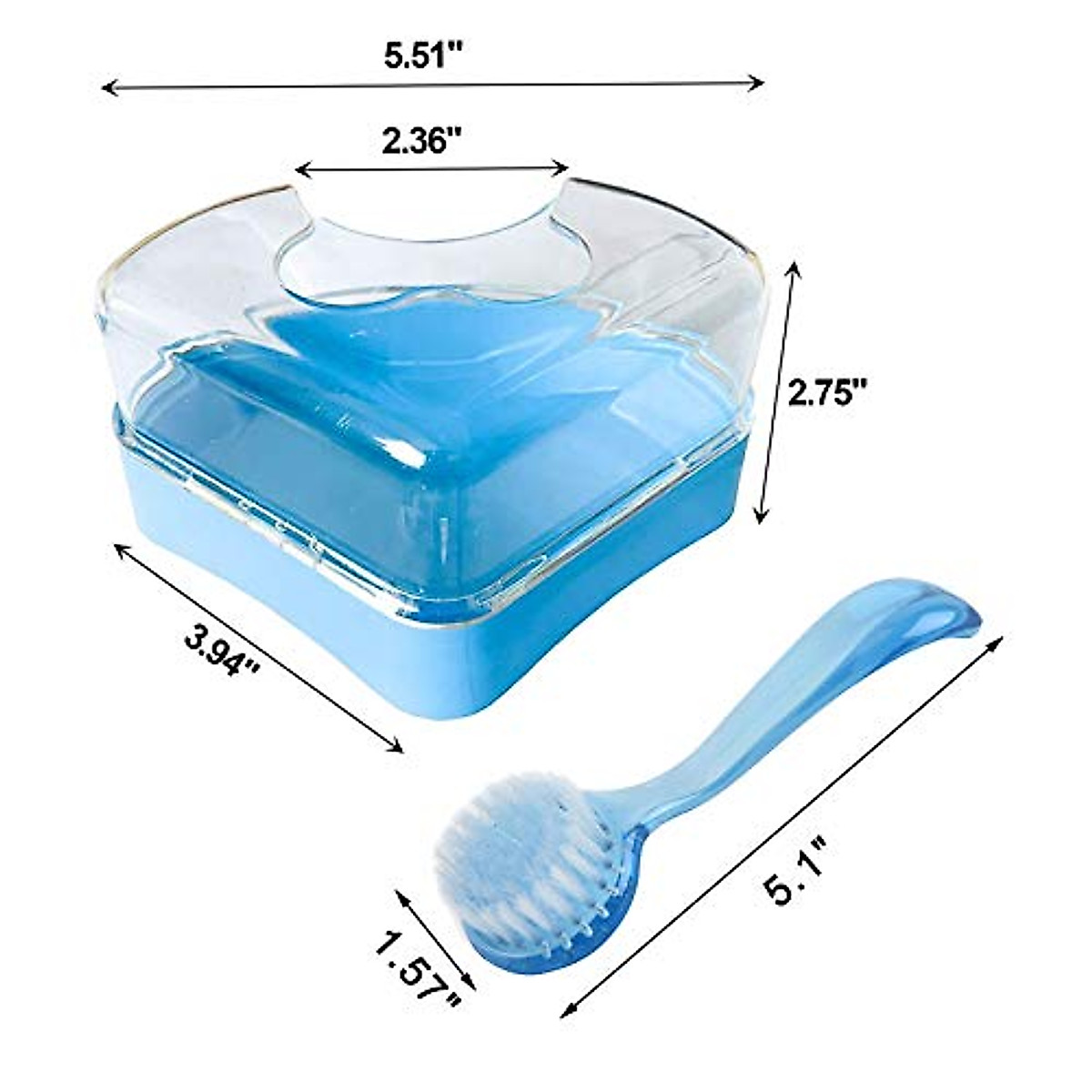 kathson Hamster Bathroom Gerbil Sand Dry Bath Plastic Container Small Animal Toilet Sandbox with Scoop and 2 Pcs Bathing Brush for Hamster Gerbil Mice