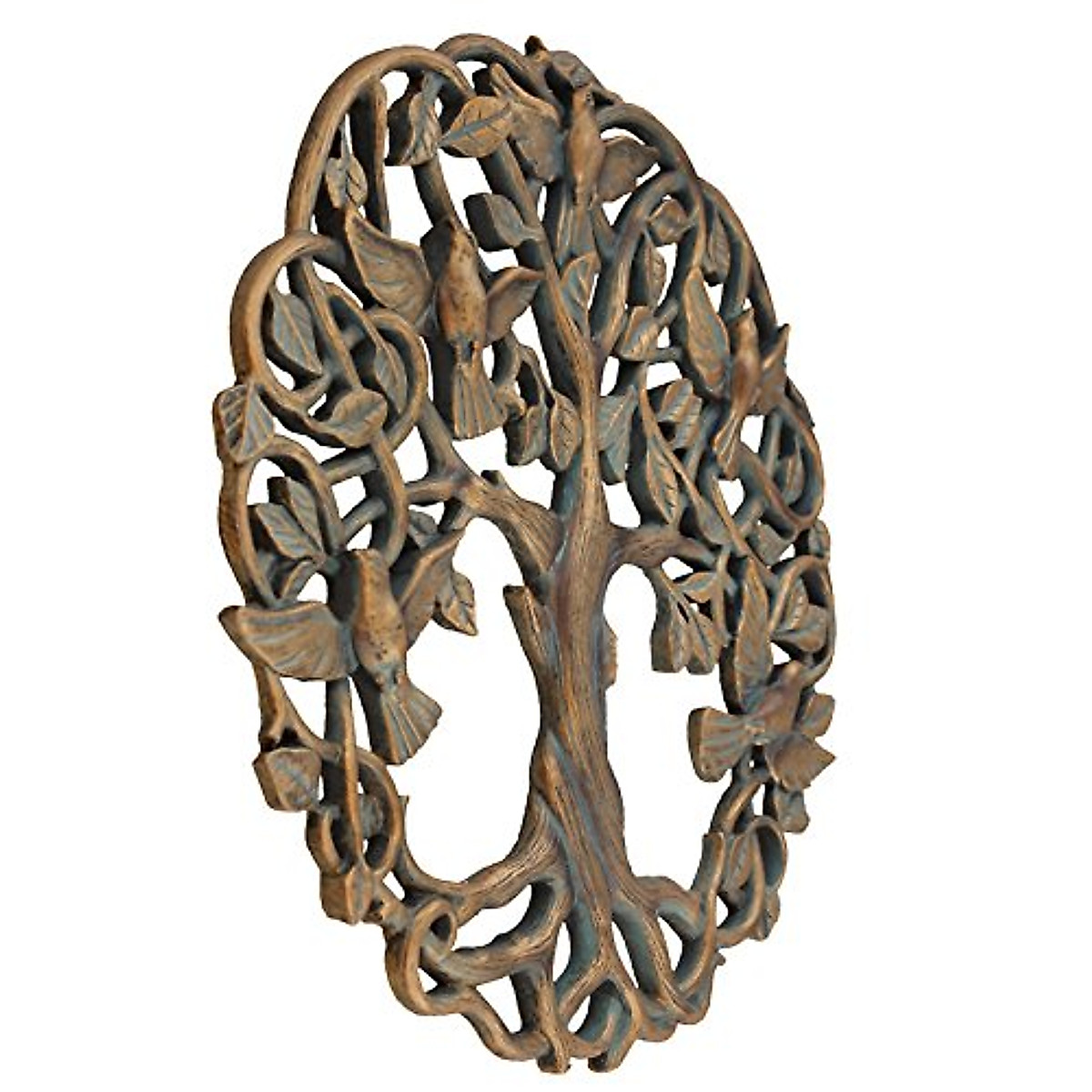Old River Outdoors Tree of Life / Birds of Peace Wall Plaque 11 5/8" Decorative Celtic Dove Garden Art Sculpture