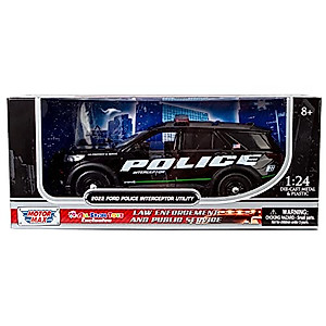 All Star Toys 2022 Ford Explorer Police Interceptor Utility Promo 1:24 Diecast Model Car Exclusive Motormax 76992