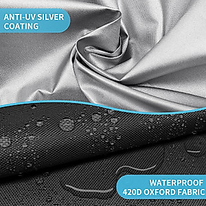 MUTUSHI Patio Cooler Bar Table Cover Outdoor Patio Round Beer Cooler Table Cover Waterproof Barrel Cool Bar Table Cover 21" D X 23" H Black