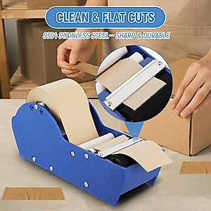 Frifreego Water-Activated Tape Dispenser, Manual Kraft Gum Tape Dispenser, Width Adjustable 1.18-3.15", Light Weight & Portable Packing Tape Dispenser Set