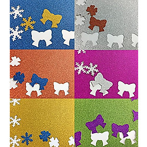 Glitter Cardstock, Misscrafts 10 Sheets 12" x 8" Sparkling Glitter Cardstock 250gms Scrapbooking Craft Paper for Cardmaker DIY Christmas Wedding Birthday Decoration Craft (Gold)