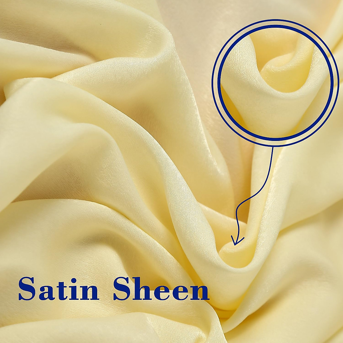 SHERWAY 9.6 Feet x 10 Feet Ivory Silky Soft Curtain Wedding Backdrop Drapes, Slightly Shiny Satiny Window Curtains for Party Ceremony Decoration