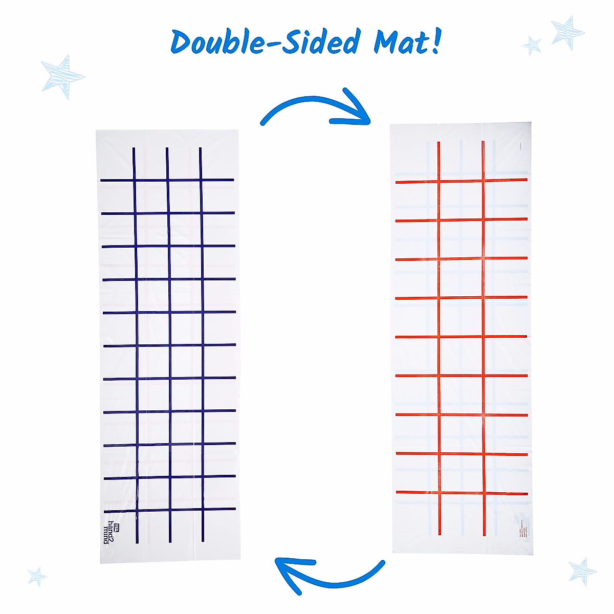 hand2mind Double Sided Floor Graphing Mat, Floor Math, Vinyl Floor Mat for School, Teacher Supplies, Math Manipulatives, Classroom Supplies for Teachers Elementary, Mat Math, School Mats