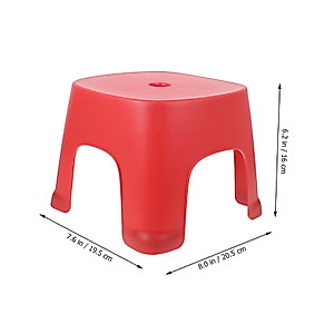 Low Stool Potty Plastic Foot Rest Stool Foot Step Stool Office Foot Stool Bathroom Stool Toilet Step Stool Bathroom Foot Stool Step Foot Stool Non-Slip Bench PVC Red Child