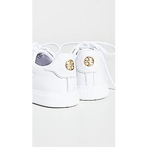 Tory Burch Women's Howell Court Sneakers, Titanium White/Titanium White, 7.5 Medium US