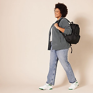 Amazon Essentials Women's Classic-Fit Full-Zip Polar Soft Fleece Jacket (Available in Plus Size), Charcoal Heather, X-Large