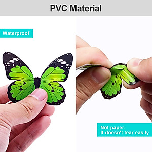 80pcs Butterfly Wall Decor - Plastic Butterflies Wings Foldable Removable Waterproof Reusable Mural Wall Stickers for Home Room Bedroom Nursery Party Wedding Christmas Decorations