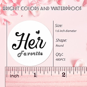 480 Pcs His Her Our Favorite Stickers for Wedding Candy Envelope Wedding Party Guest Gift His Favorite Her Favorite Stickers Labels White and Black Wedding Favor Stickers