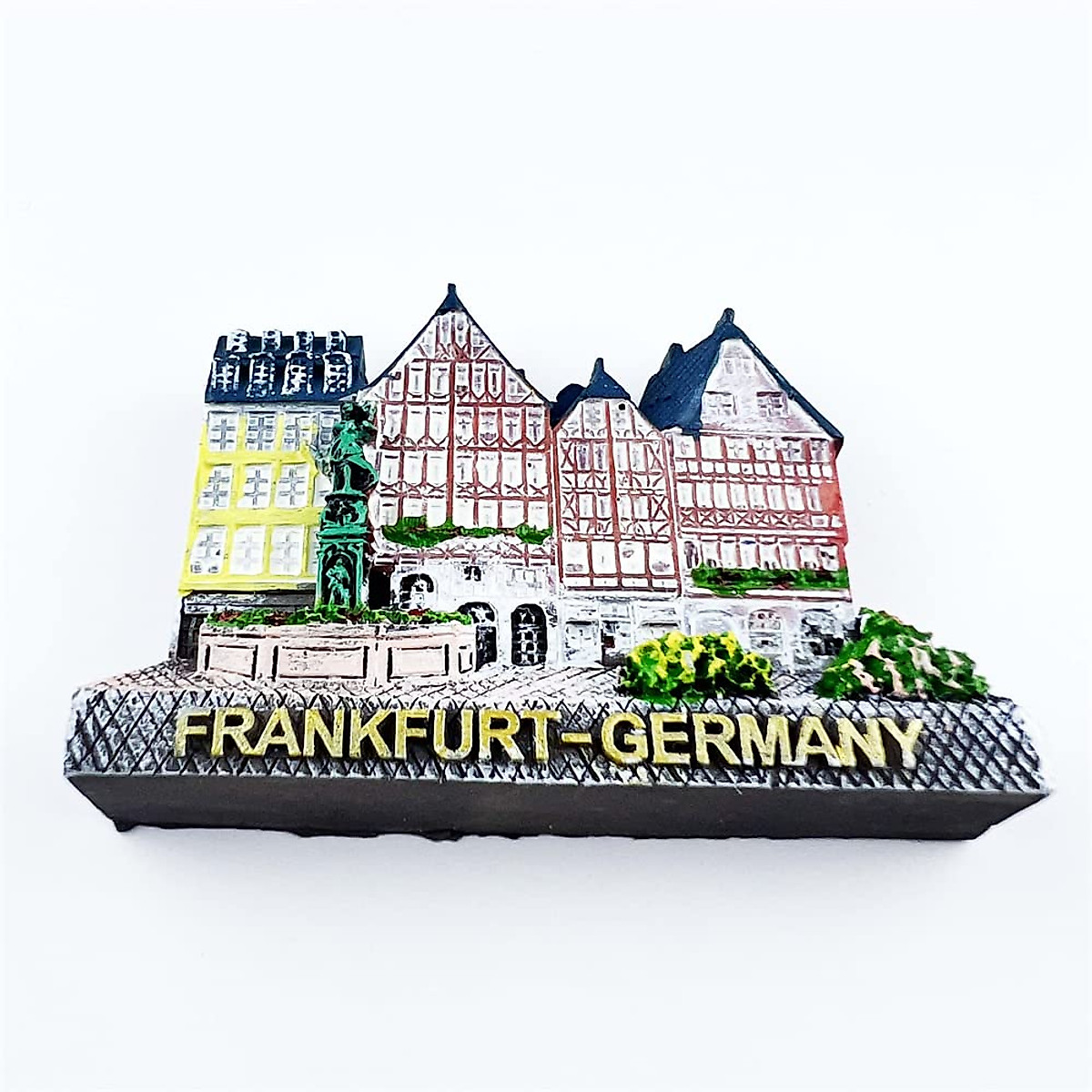 Frankfurt Germany Refrigerator Magnet Tourist Souvenir Fridge Decoration 3D Magnetic Sticker Hand Painted Craft Collection