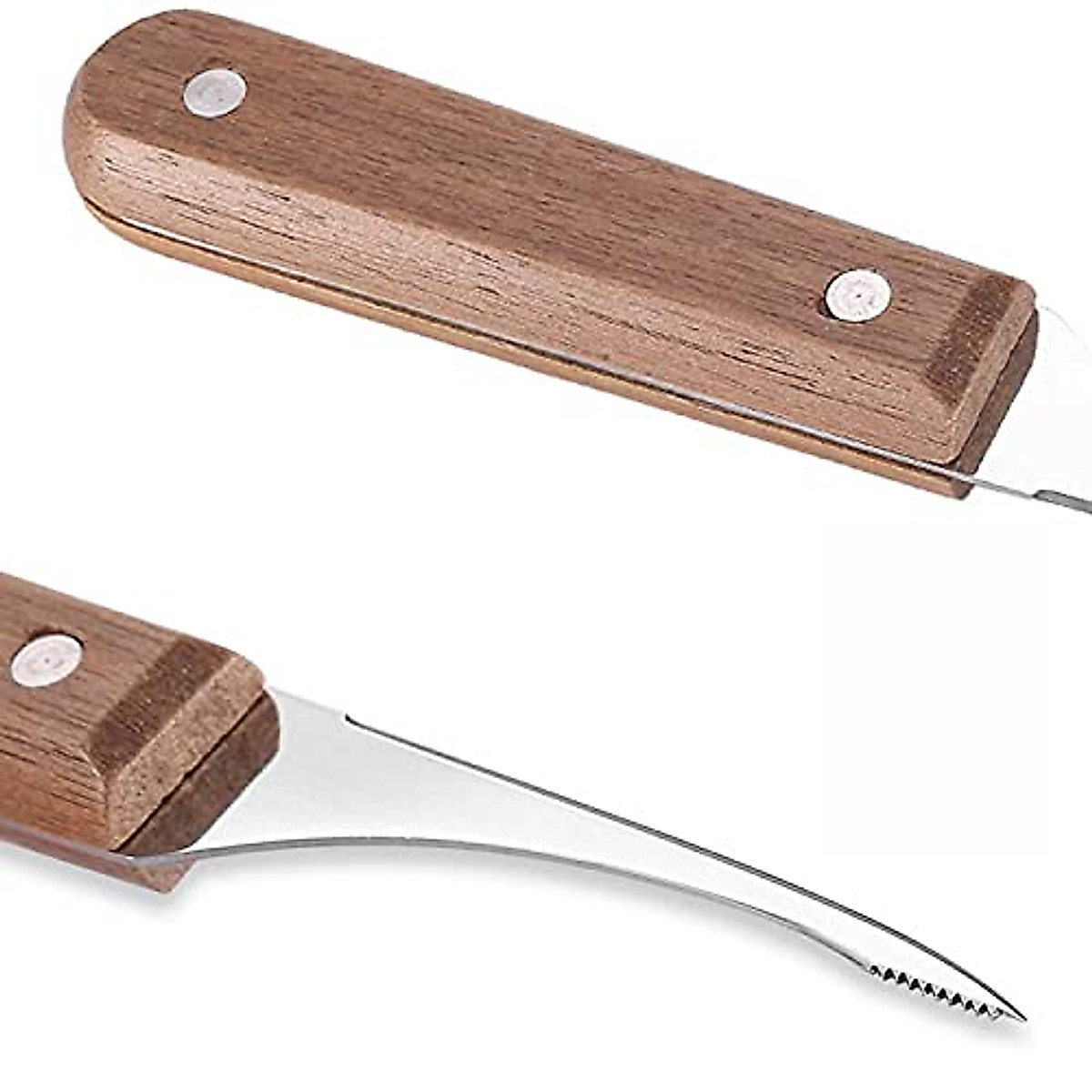 ROEDEER Shrimp Deveiner Knife,Sharp Stainless Steel Blade and Wooden Handle,Shrimp Deveining Tool,Butterfly Shrimp,Essential Tool for Home Kitchen (shrimp knife - I)