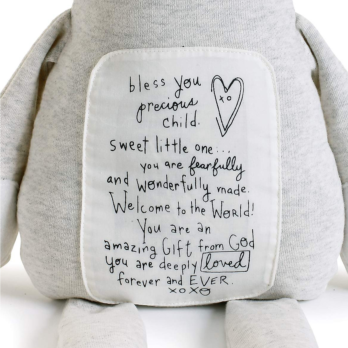 DEMDACO Plush Bless You Precious Child Poetic Threads Bear Children's Stuffed Animal Toy for Boys & Girls