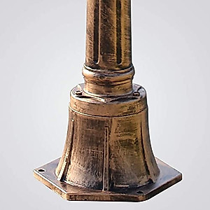 MODEBHD 1.75m European Glass Lantern Outdoor Column Light Tradition Antique Aluminum Waterproof Street Post Light E27 Decoration Garden Floor Lamps Lawn Landscape Bollard Lamp