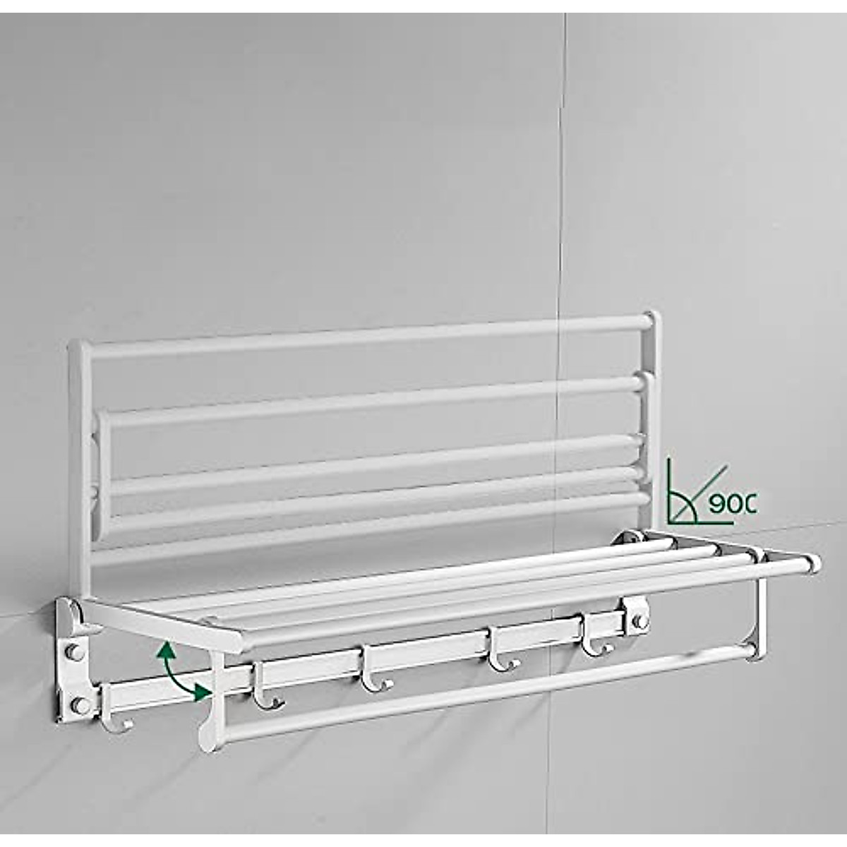 Towel Racks, Towel Rack Bath Towel Holder Towel Stand Towel Holder Punch Free Shower Shelf Bathroom Accessories Wall Organizer Hook Hanger Aluminum Storage Rack Towel Storage Holder/Tr/a