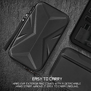 Nacuwa Hard Travel Case for Philips Norelco OneBlade QP2520, QP2530, QP2620, QP2630 Hybrid Electric Trimmer, Shaver Organizer Protective Cover Storage Bag (Black)