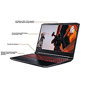 Acer Newest Nitro 5 Premium Gaming Laptop: 15.6" FHD 144Hz IPS Display, Intel Gaming H Core i5-10300H, 16GB RAM, 512GB SSD+1TB HDD, GeForce RTX 3050, WiFi-6, Backlit-KYB, DTSX, Cool Tech, Win10H, TF