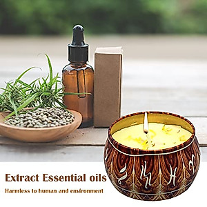 Orentas, Scented Candles Gift Set, Pure Natural Soybean for Aromatherapy Wax,Travel Tin Candles for Home Meditation, 4 Packs, 4.4oz (Chamomile/Vanilla/Lemongrass/Rose), Mother Day's Gift