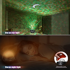 SOAIY Star Projector, Galaxy Projector Starry Night Light Projector with Bluetooth Speaker, Remote Control, 8 White Noises, Works with Alexa Smart App for Kids Adults Bedroom/Party/Home Ceiling Decor