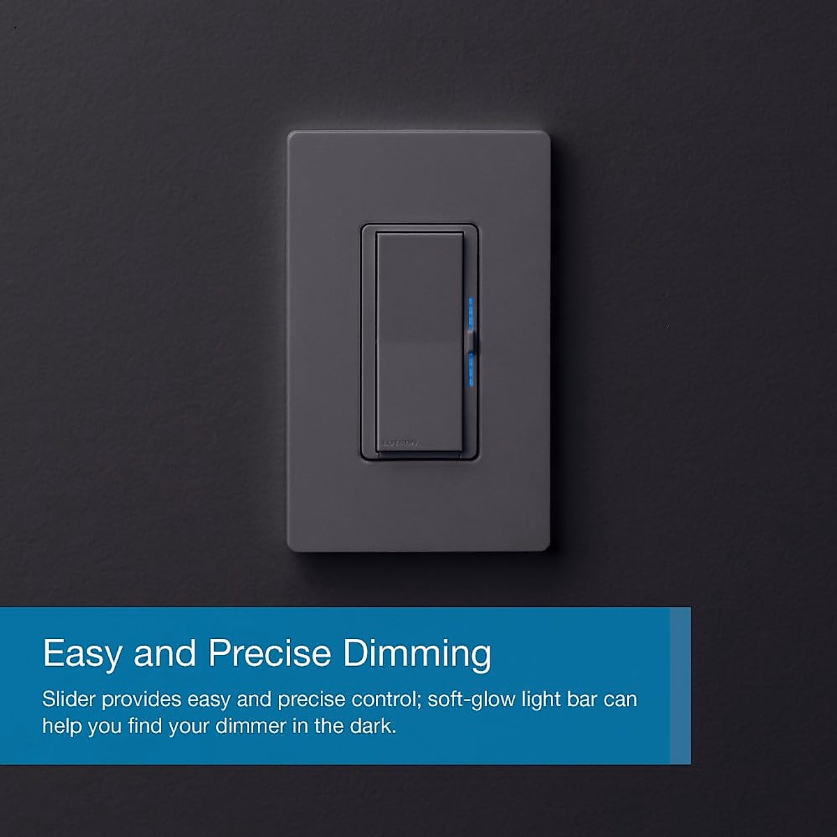 Lutron Diva Smart Dimmer Switch for Caseta Smart Lighting (Lutron Smart Hub Required), for LED Lights, 150 Watt, Single-Pole/3Way, No Neutral Required, DVRF-6L-LA, Light Almond