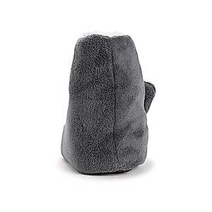 MUK LUKS Men's Adjustable Shearling Bootie Slipper, Steel Grey, Large