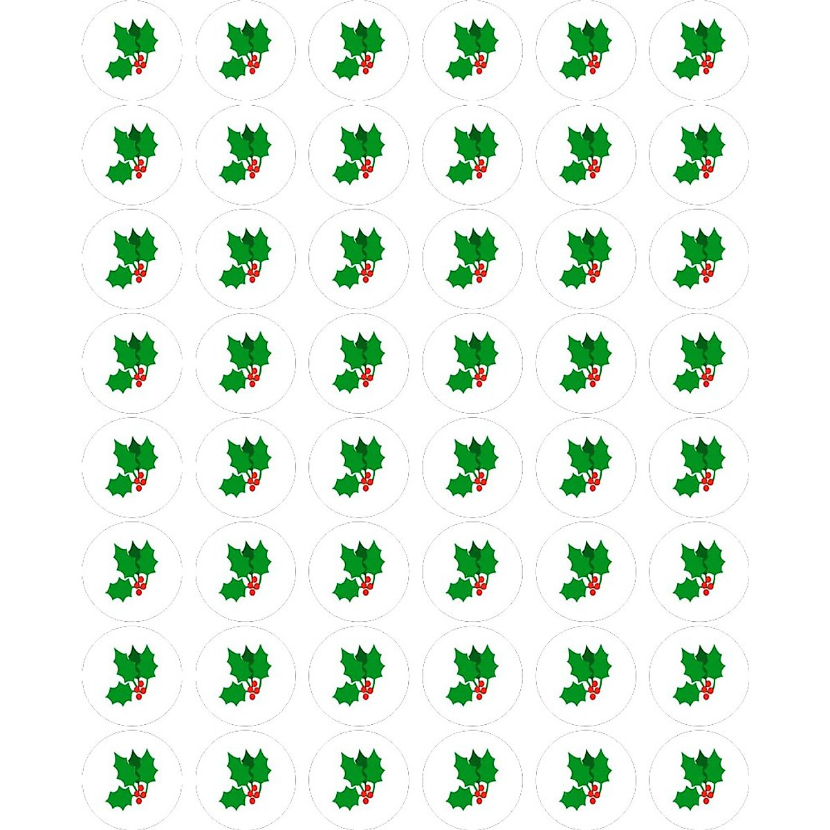 Christmas Mistletoe Envelope Seals - 1.2" Christmas Stickers - 144 Fun Holiday Stickers (Holly)