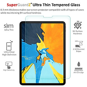 SuperGuardZ For iPad Air 5 (2022) / iPad Pro 11 (2022, 2021, 2020, 2018) / iPad Air (4th Gen, 2020) / iPad Air 4 Screen Protector Tempered Glass Anti Blue Light, Eye Protection, Anti-Scratch