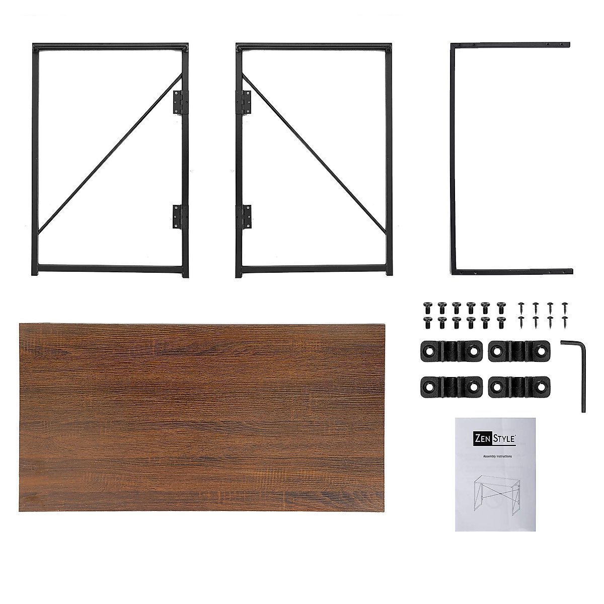 Epetlover Folding Computer Desk Writing Table Study Work Station Portable Notebook PC Laptop Standing Desk Home Office, Espresso