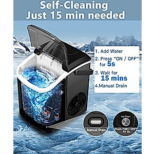 Kndko Nugget Ice Maker Countertop,10,000pcs/33lbs/Day,Pebble Ice Maker with Self-Cleaning,Crushed Ice Makers for Home Kitchen Bar Party
