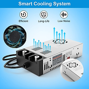 IMAYCC AC to DC Converter SMPS 110V to 12V Converter 12V DC Power Supply, Universal 120V to 12V Converter Transformer Max Current 50A 600W