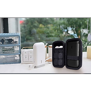 khanka Hard Storage Case Replacement for MUNBYN Bluetooth Label Maker/NiiMbot D11 Portable Wireless Connection Label Printer/Label Maker Machine, Case Only (Black)