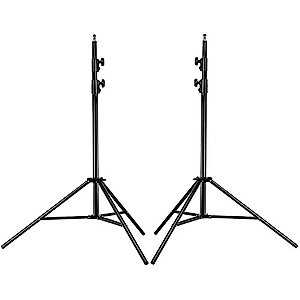 NEEWER PRO 9feet/260cm Spring Loaded Heavy Duty Photography Photo Studio Light Stands with 1/4" Screw & 5/8 Stud for Video, Portrait and Photography Lighting (2 Packs)