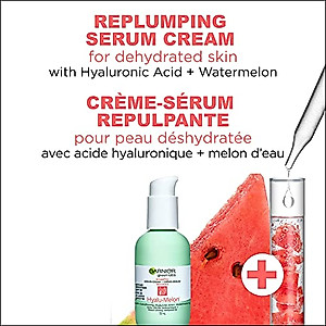 Garnier Green Labs Hyalu-Melon 3-in-1 Replumping Serum Cream with Hyaluronic Acid, 24h Moisture + Serum + SPF 30, 2.4 Fl Oz (72mL), 1 Count (Packaging May Vary)