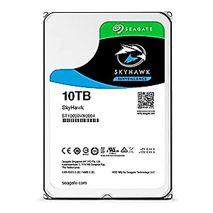 Seagate SkyHawk 10TB Surveillance Hard Drive - SATA 6Gb/s 256MB Cache 3.5-Inch Internal Drive (ST10000VX0004)