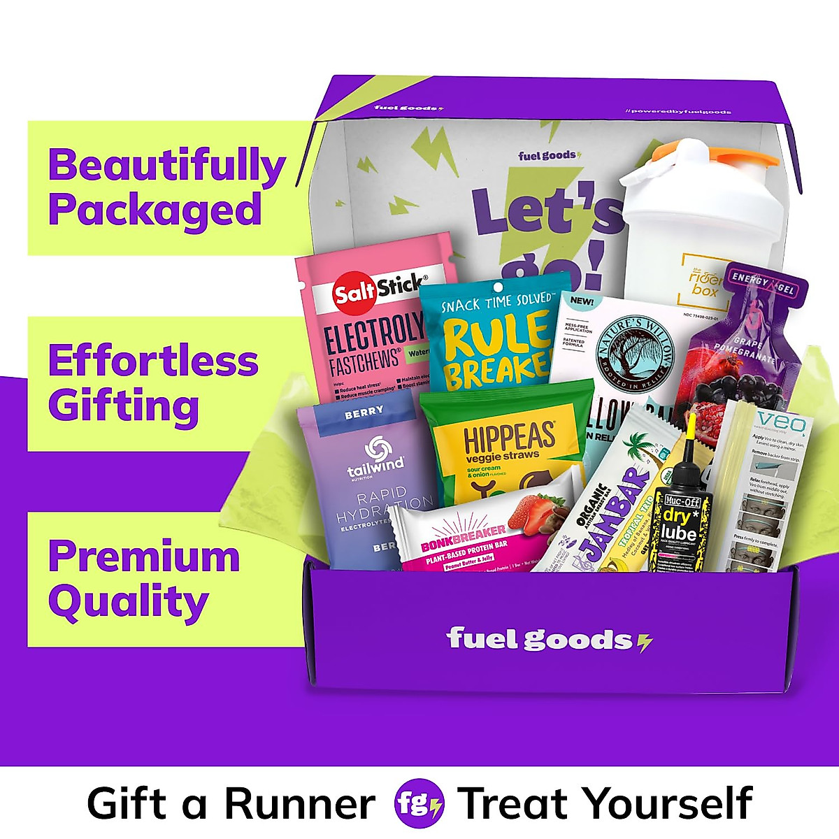 The Runner Box by Fuel Goods, Gift Box for Runners (11-12 Items), Running Accessories, Energy Bars & Nutritional Snacks, Runner Birthday Gift, Subscription Box, Unique Gifts