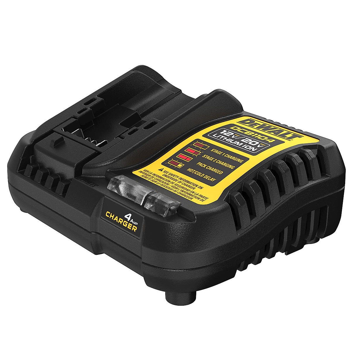 DEWALT 12V MAX/20V MAX Lithium Ion Battery Charger, 4 Amp, Waterproof (DCB1104)