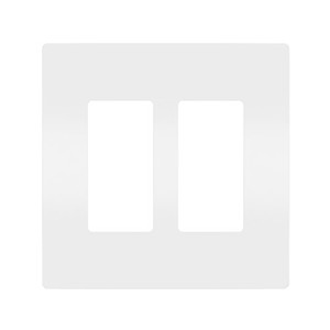 Legrand Radiant 2-Gang Screwless Wall Plate for Decorator Outlets, White Finish