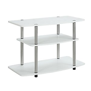 Convenience Concepts Designs2Go 3-Tier TV Stand, White