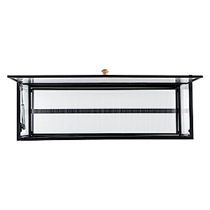 Kitchen Wall Cabinet, Wall Cabinet Storage Cabinet with Flip-Up Doors, Carbon Steel Wall Mounted Storage Cabinet, Food Pantry Cabine for Bathroom Kitchen Living Room, Black (33.5 x 11x 11.8 inch)