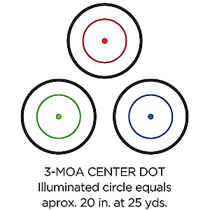 TRUGLO Triton 30mm 3-MOA Hunting Durable Lightweight Waterproof Fogproof Shock Resistant Adjustable Tri-Color Dot Sight | Flip-Up Lens Caps, Sunshade, Integrated rail mount & Battery Included