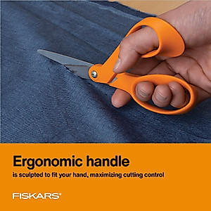 Fiskars 197060-1001 Petite Original Orange-Handled Scissors, 7 Inch, Orange