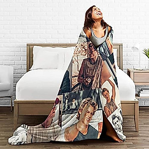 Mnaesllq Rudy Pankow Multi Purpose Blanket Super Soft,Fluffy,Warm,Cozy,Plush,Thick,for Crib Sofa Chair Living Room Gifts Travel Beach Decoration Black 50'x40'